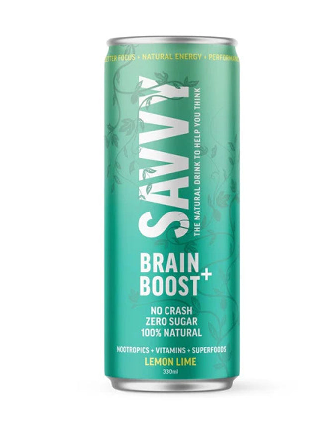Savvy Brain + Boost Lemon Lime 330ml | Sans Drinks